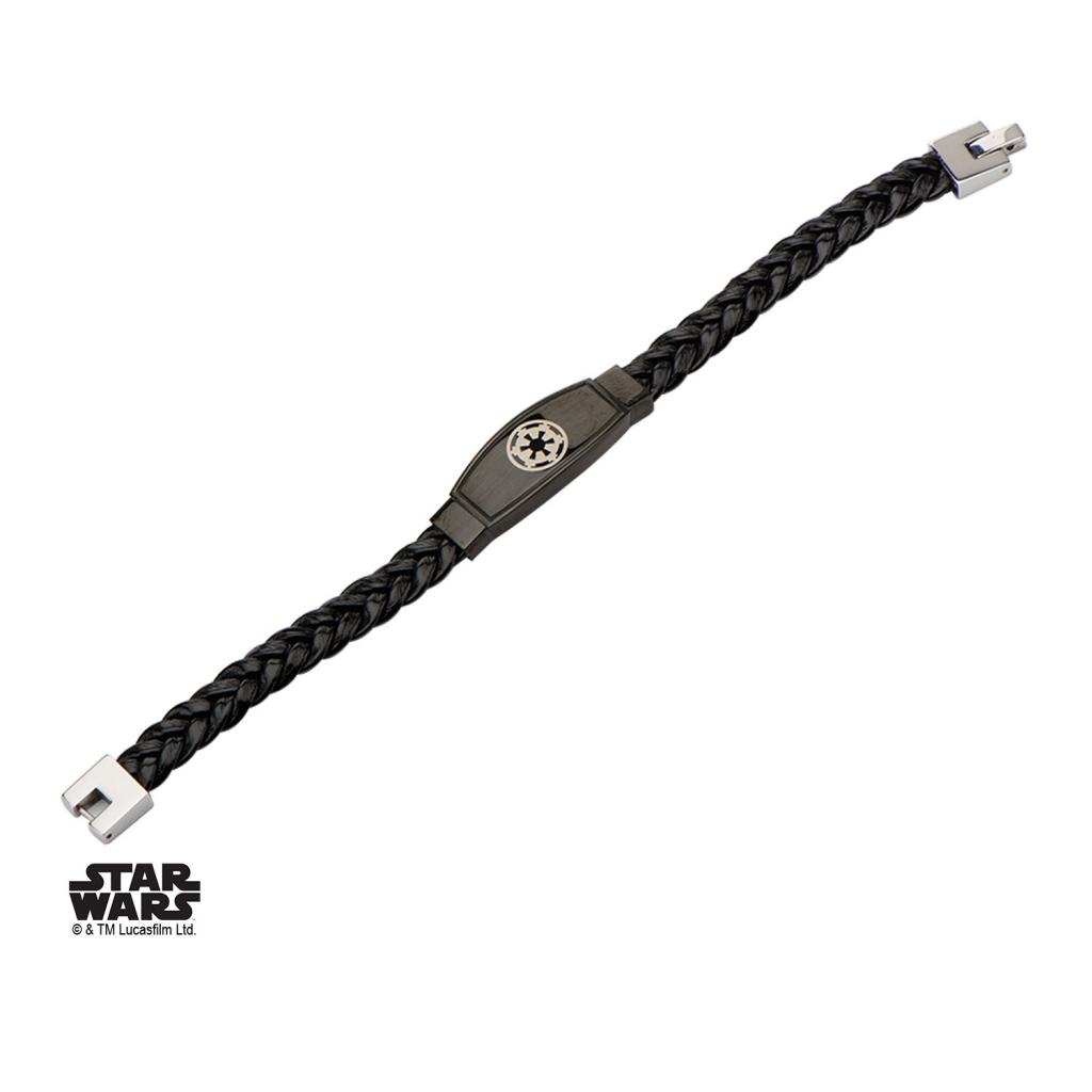 STAR WARS - Galactic Empire Symbol Braided Leather Bracelet ...
