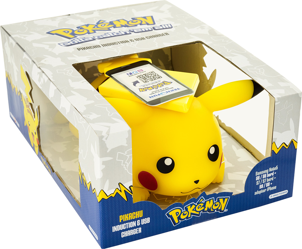 POKEMON - Pikachu - Wireless Charger & USB - 10inch : ShopForGeek.com ...