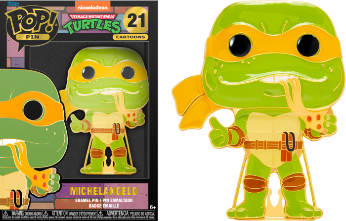 TEENAGE MUTANT NINJA TURTLES- Pop Large Enamel Pin N° 21- Michelangelo ...