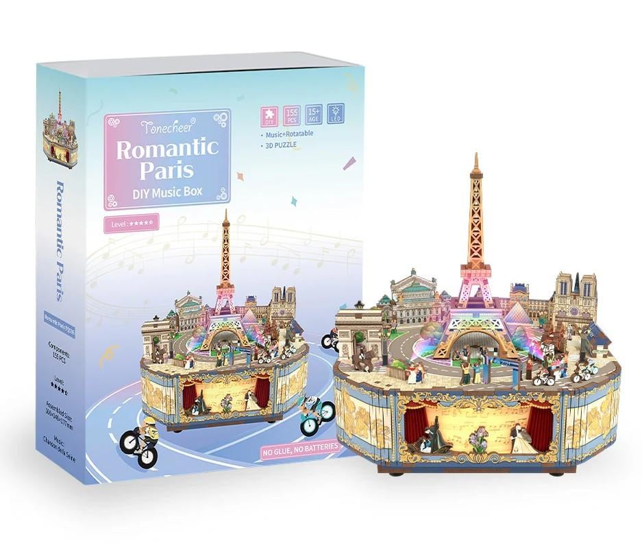 ROMANTIC PARIS - DIY Musical box - 156pcs : ShopForGeek.com: HOME Deco ...