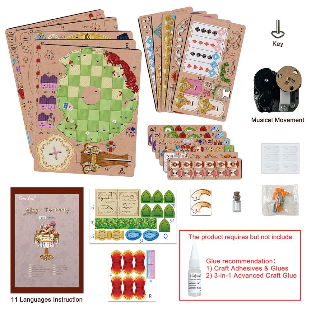 ALICE'S TEA PARTY - DIY Musical box - 209pcs : ShopForGeek.com: HOME ...