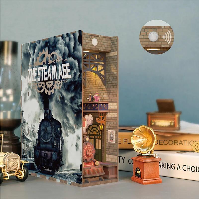 BOOK NOOK KIT - DIY- The steam age - 164pcs + LED Light : ShopForGeek ...