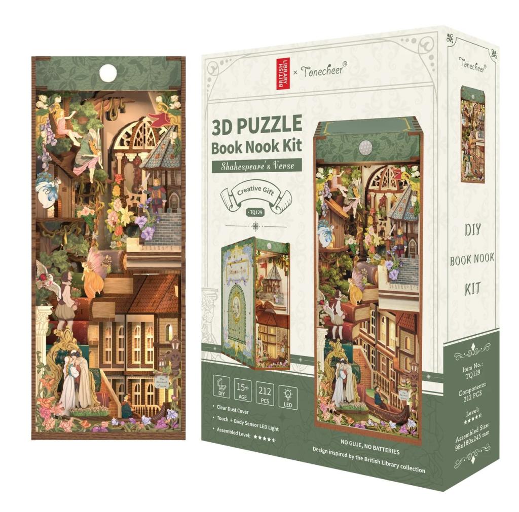 BOOK NOOK KIT - DIY- Shakespeare's Verse - 212pcs + LED Light ...