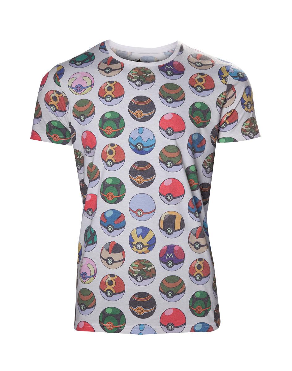 POKEMON - T-Shirt Allover Print PokeBalls (XS) : ShopForGeek.com: T ...
