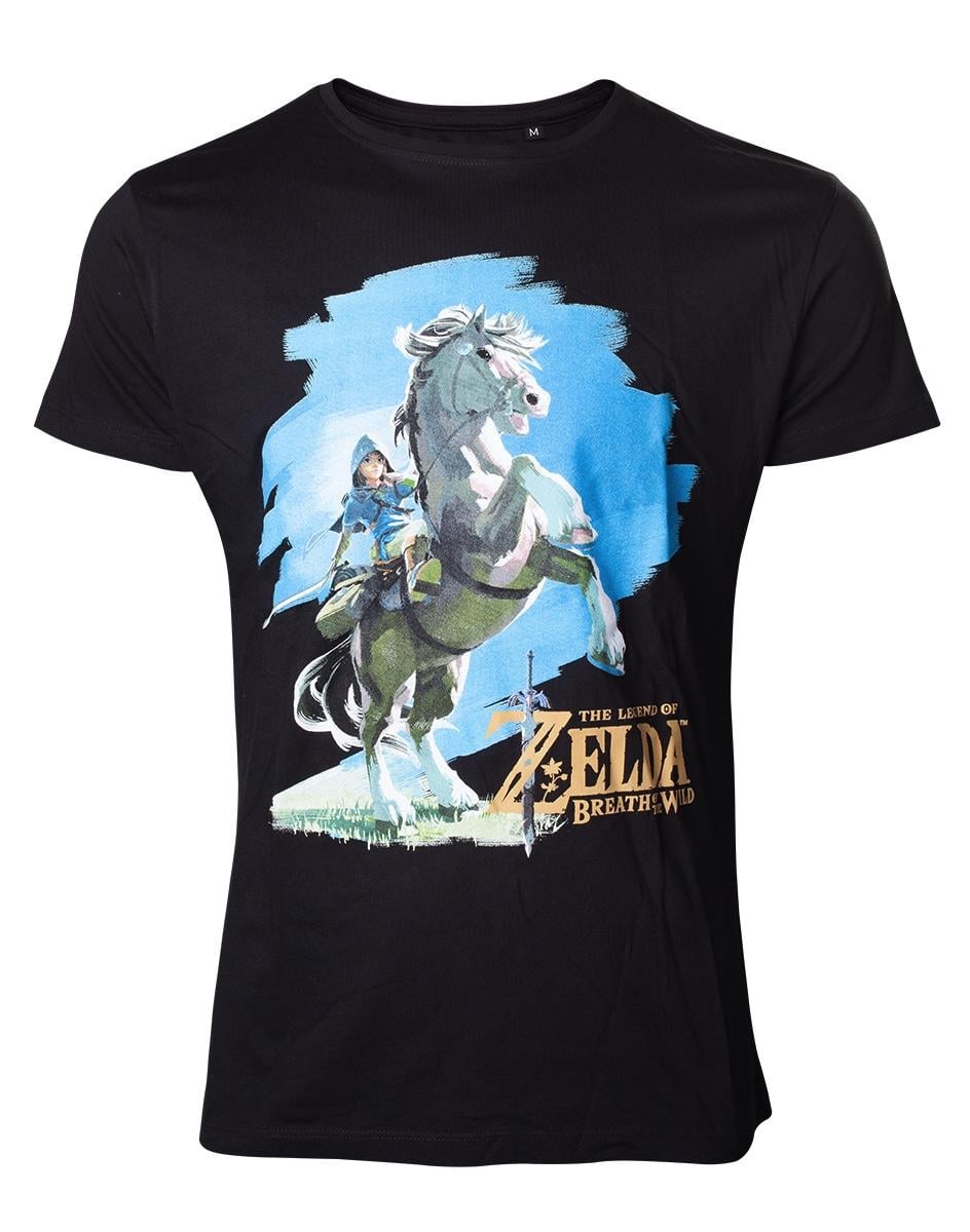 ZELDA BREATH OF THE WILD- T-Shirt Link on his Horse (XL) : ShopForGeek ...