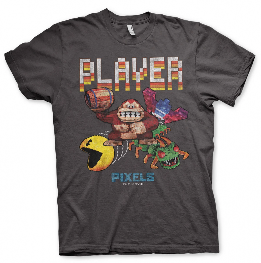 PIXELS - T-Shirt Retro Player - MEN (S) : ShopForGeek.com: T-Shirt GEEK ...