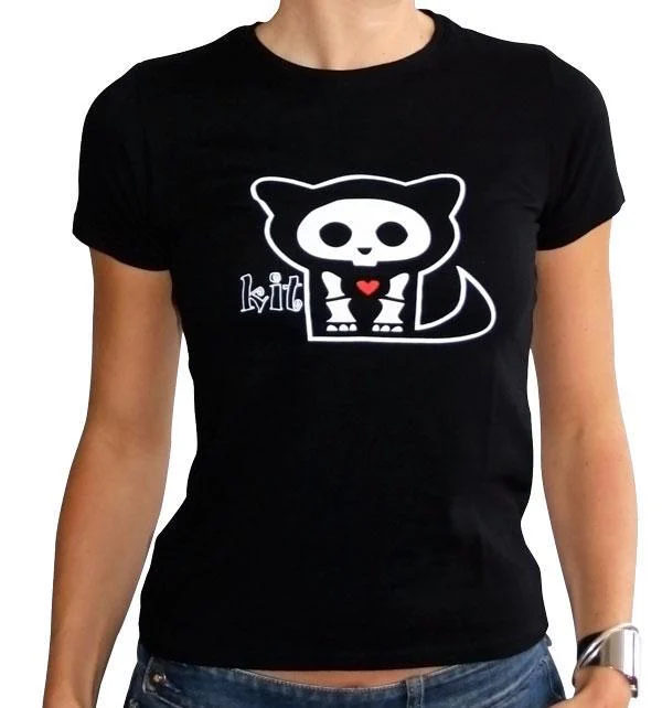 SKELANIMALS - T-Shirt KIT Femme Black Basic (L) : ShopForGeek.com: T ...