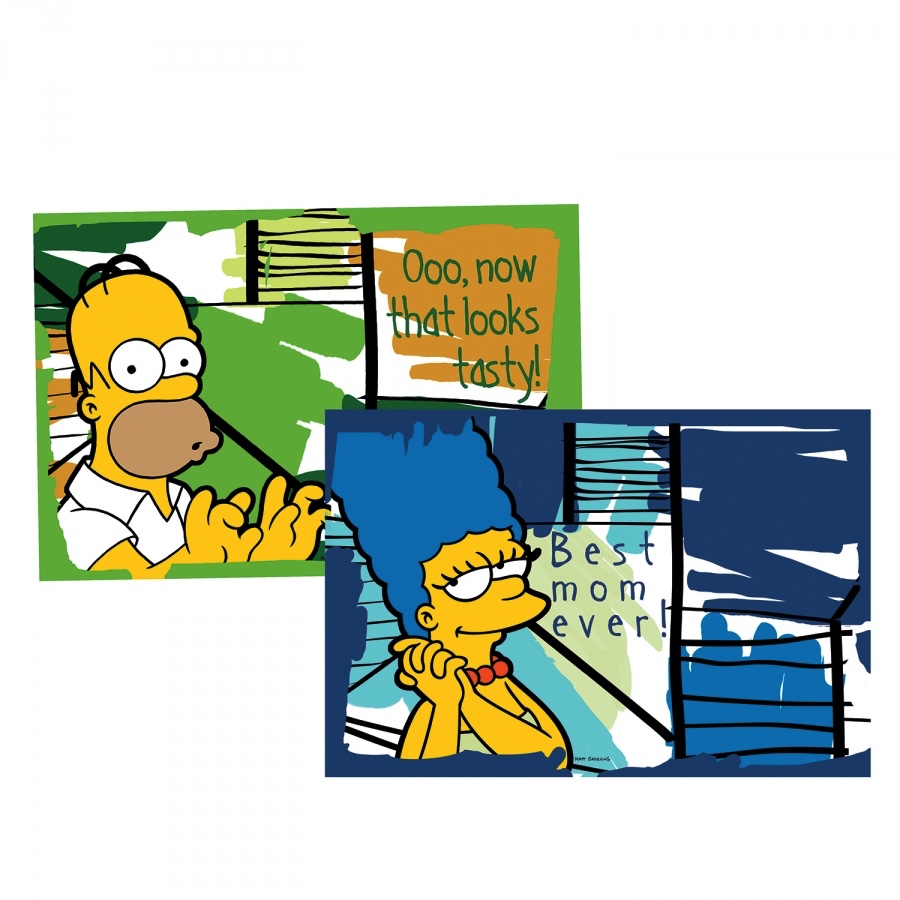 THE SIMPSONS - Set de 2 Set de Table '45x30 cm' - Homer & Marge ...