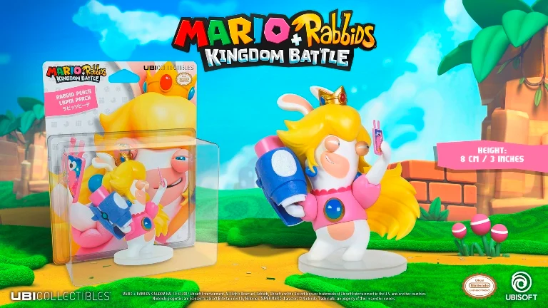 MARIO + RABBIDS KINGDOM - Figurine 3 inch Rabbit Peach (Ubisoft ...