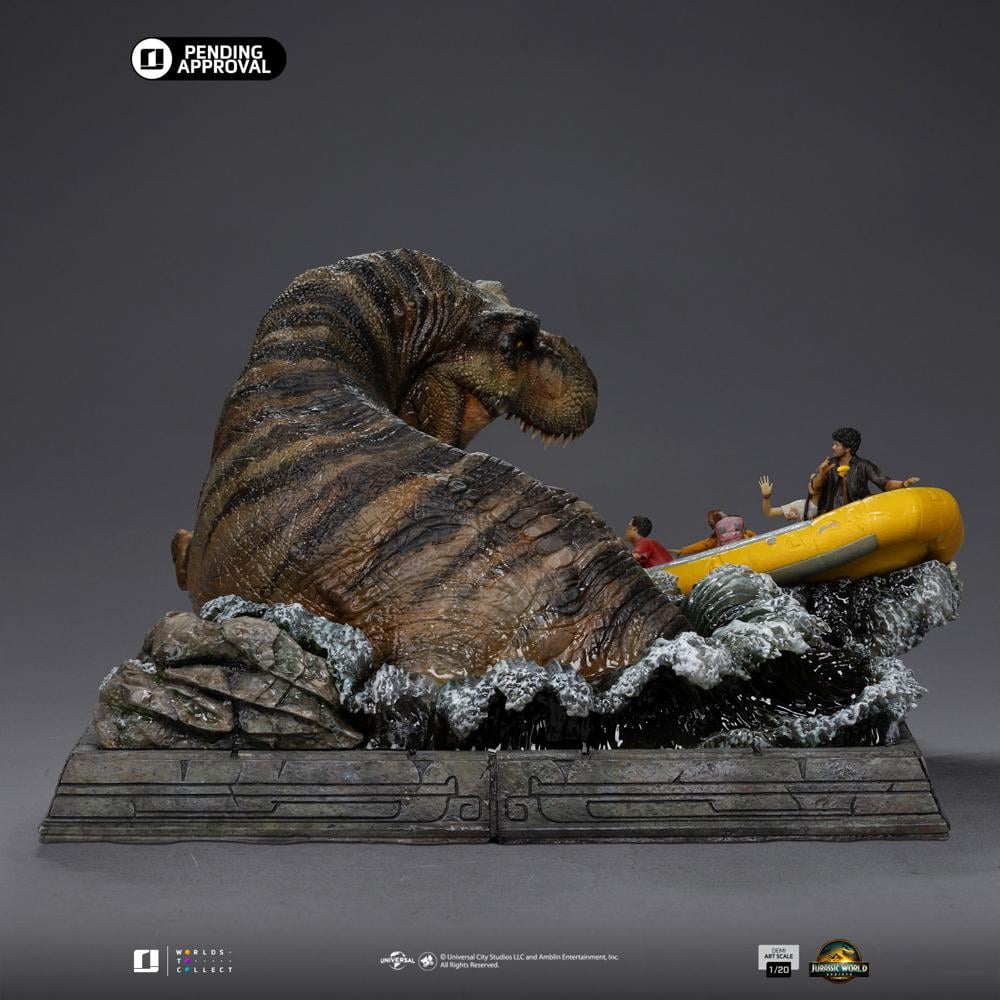 JURASSIC WORLD - T-rex River Attack - Statue demi Art Scale 1/20 22cm : ShopForGeek.com ...