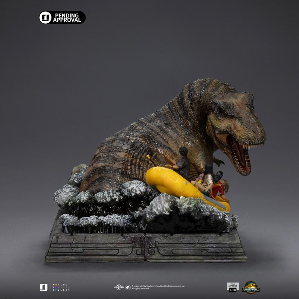 JURASSIC WORLD - T-rex River Attack - Statue demi Art Scale 1/20 22cm ...