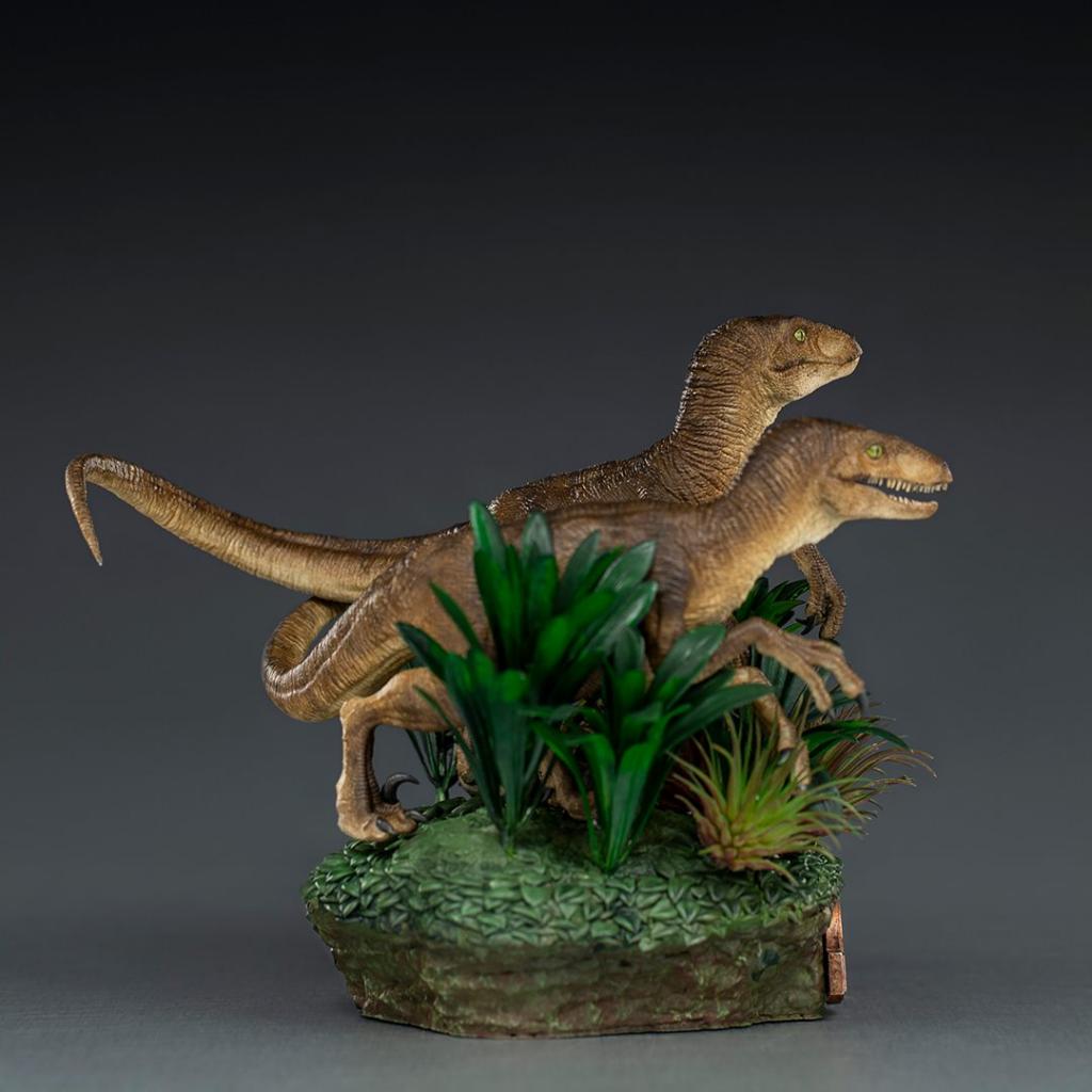 JURASSIC PARK - Just the Two Raptors- Statue Deluxe BDS Art Scale 20cm ...