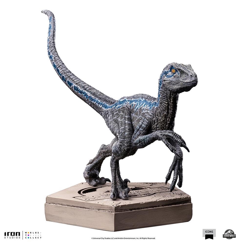 JURASSIC WORLD - Velociraptor Blue - Statuette Icons 9cm : ShopForGeek ...