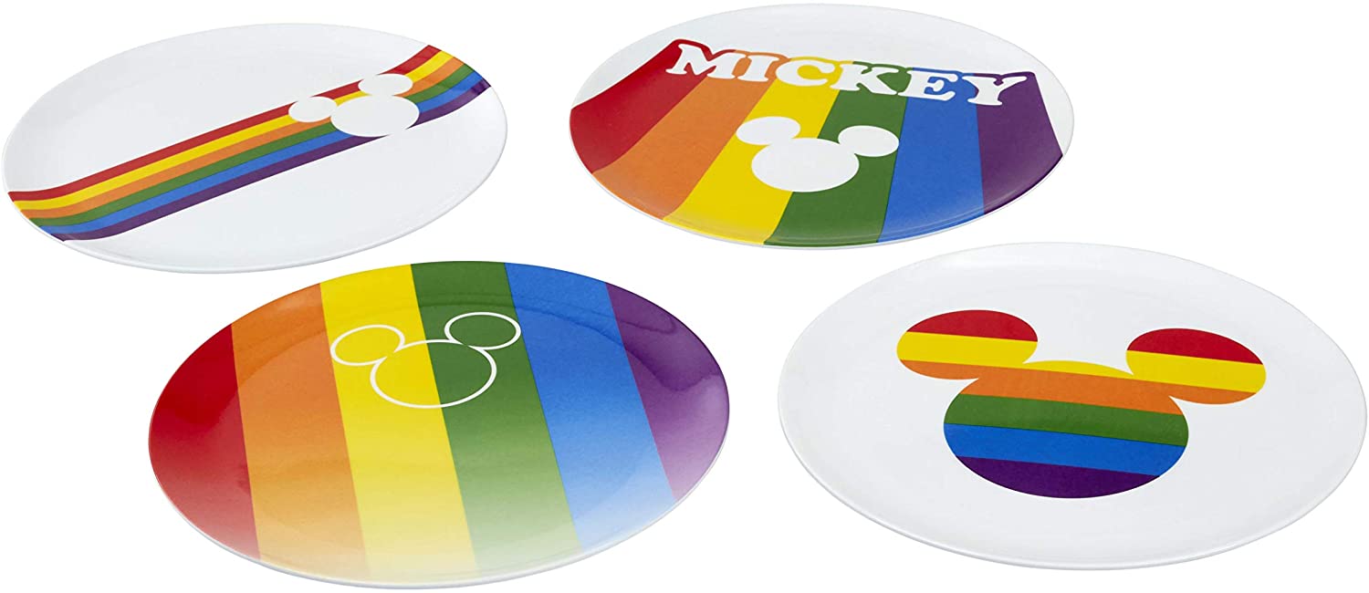 DISNEY - Plate Set - Mickey Rainbow-24cm : ShopForGeek.com: Kitchen ...