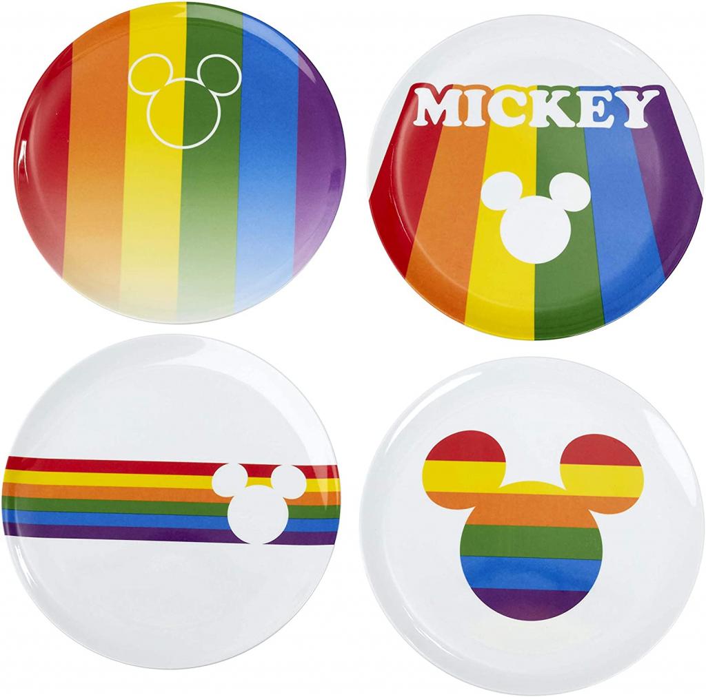 DISNEY - Plate Set - Mickey Rainbow-24cm : ShopForGeek.com: Kitchen ...