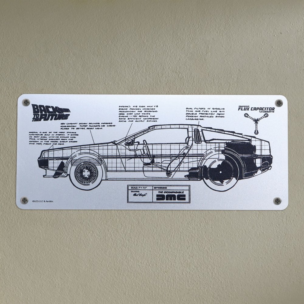 BACK TO THE FUTURE - Metal Schematic Plate : ShopForGeek.com: Metal ...