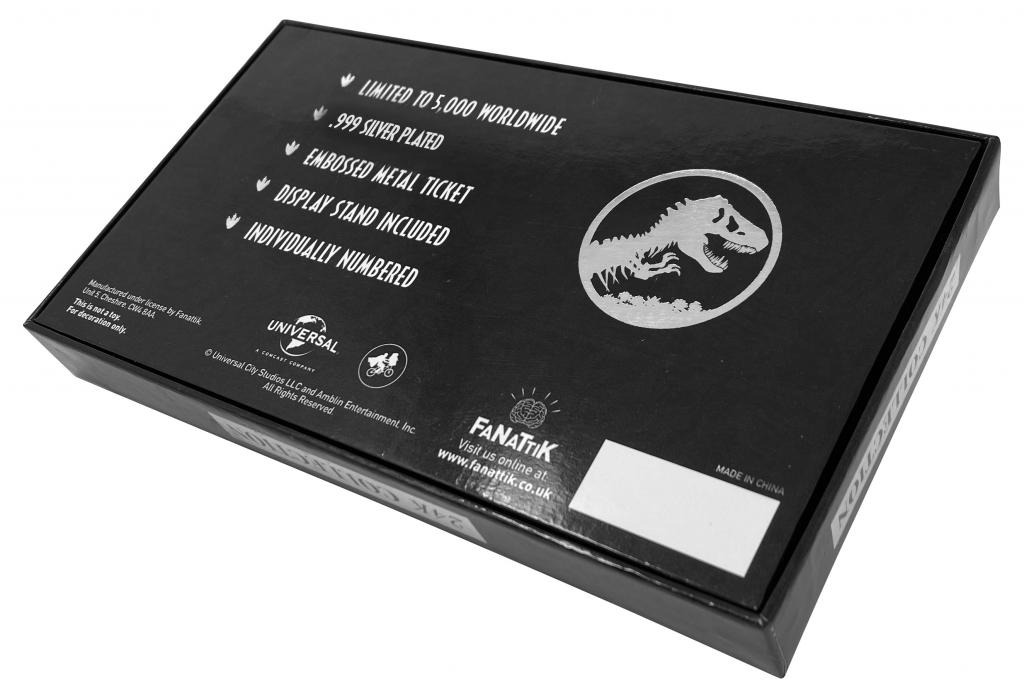 JURASSIC PARK - Opening Weekend - Ticket plaqué argent collector ...