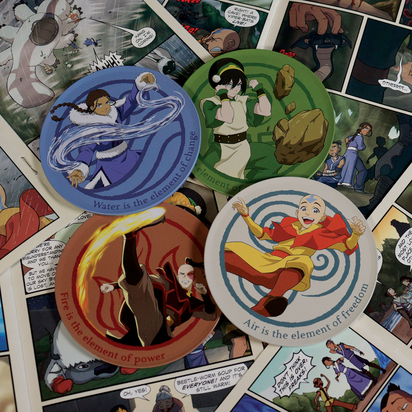 AVATAR The Last Airbender - 4 Embossed Metal Coasters : ShopForGeek.com ...