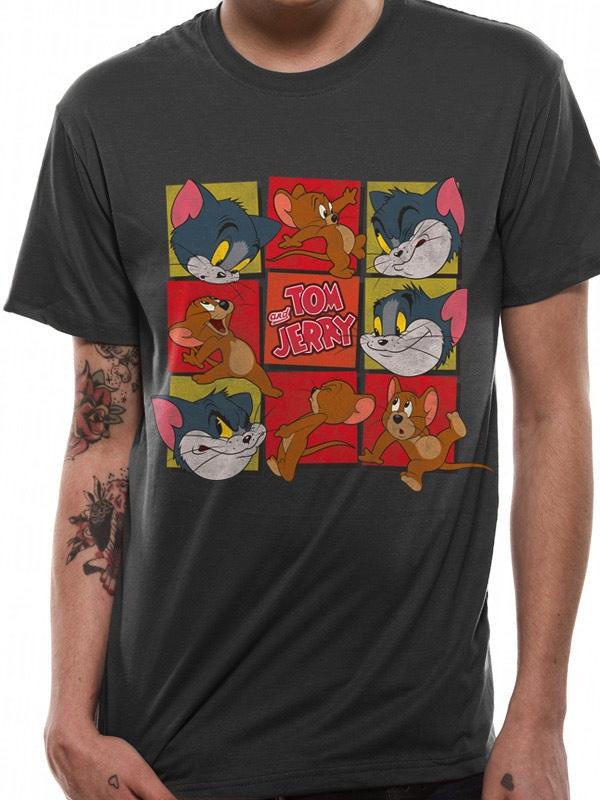 TOM AND JERRY - T-Shirt IN A TUBE- Squares (XL) : ShopForGeek.com: T ...