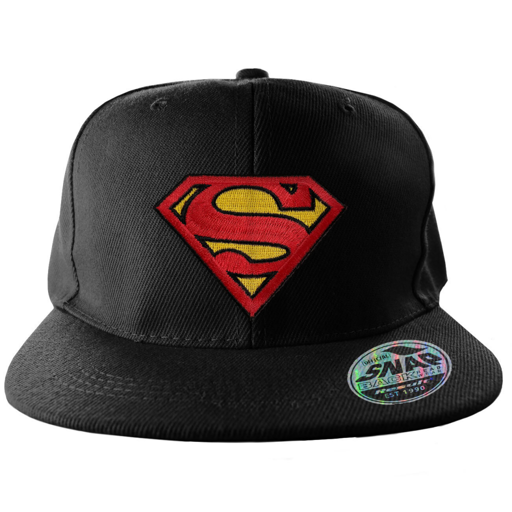 SUPERMAN - Logo - Standard Snapback Cap Black : ShopForGeek.com: Cap H ...