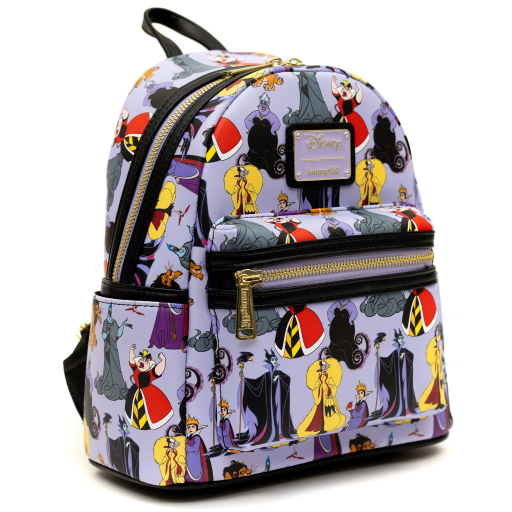 DISNEY - Villains - Mini Backpack All Over Print Loungefly ...