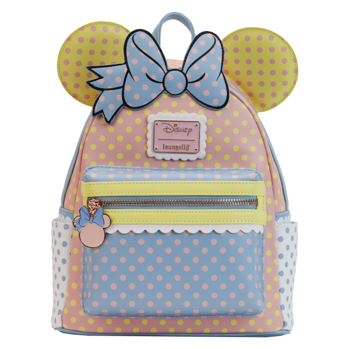 DISNEY - Minnie Pastel Color Block Dots - Mini Backpack LoungeFly ...