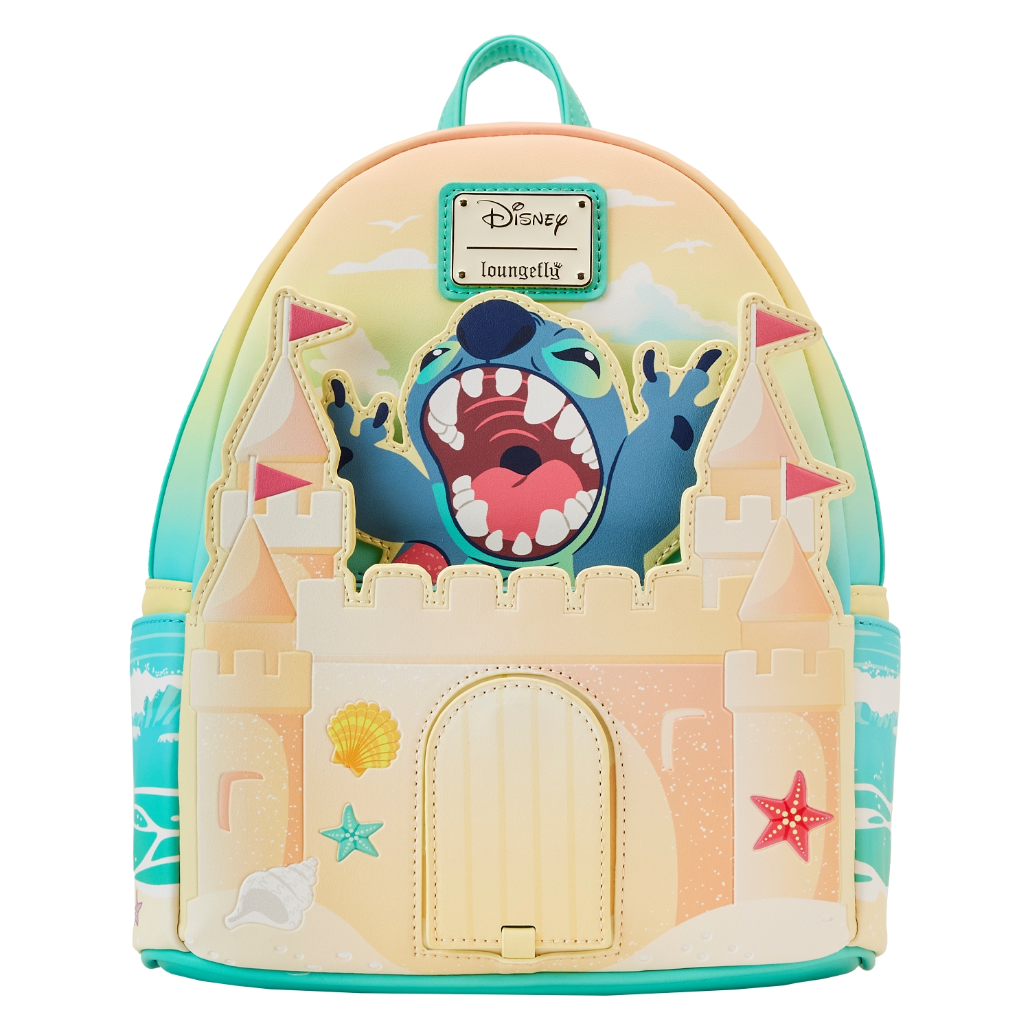 DISNEY - Stitch Sandcastle "Beach Surprise" - Mini Backpack LoungeFly ...