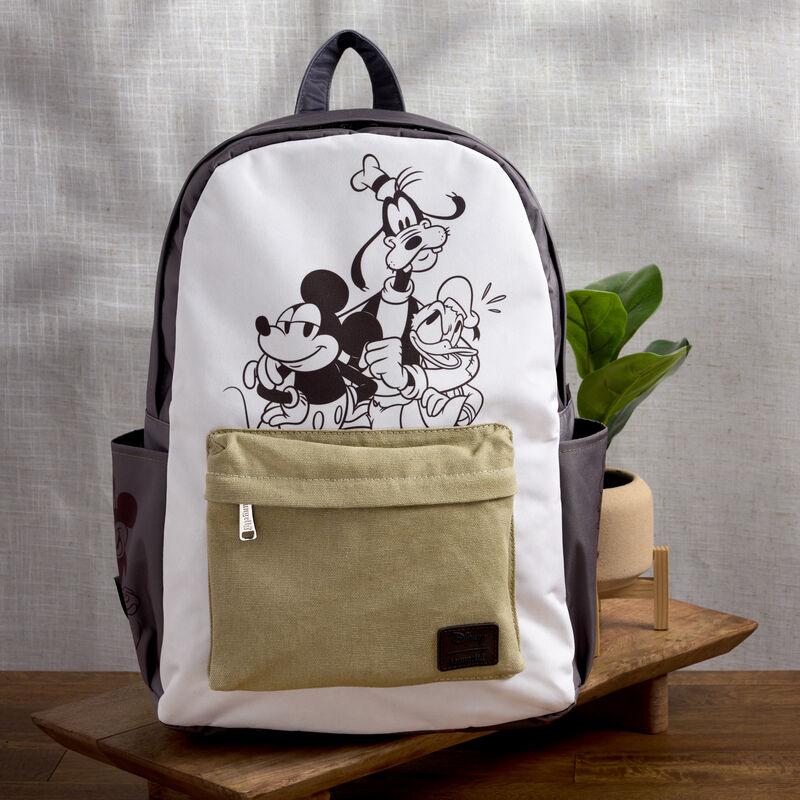 DISNEY - Mickey and friends - Nylon Canvas Backpack LoungeFly ...