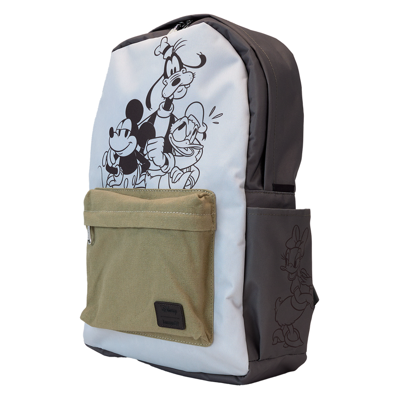 DISNEY - Mickey and friends - Nylon Canvas Backpack LoungeFly ...