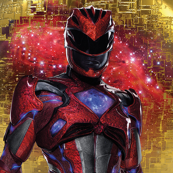 POWER RANGERS MOVIE - Canvas 40X40 '18mm' - Red Ranger Pose ...