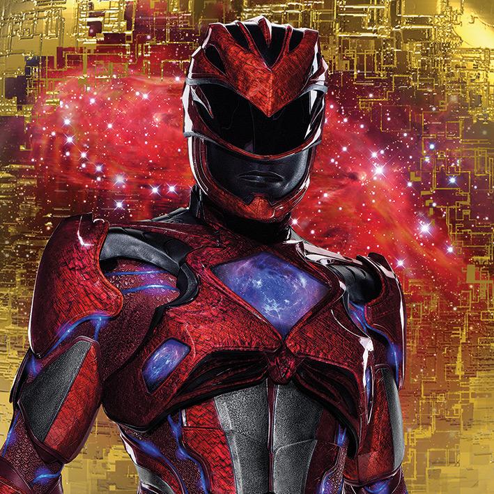 POWER RANGERS MOVIE - Canvas 40X40 '18mm' - Red Ranger Pose ...