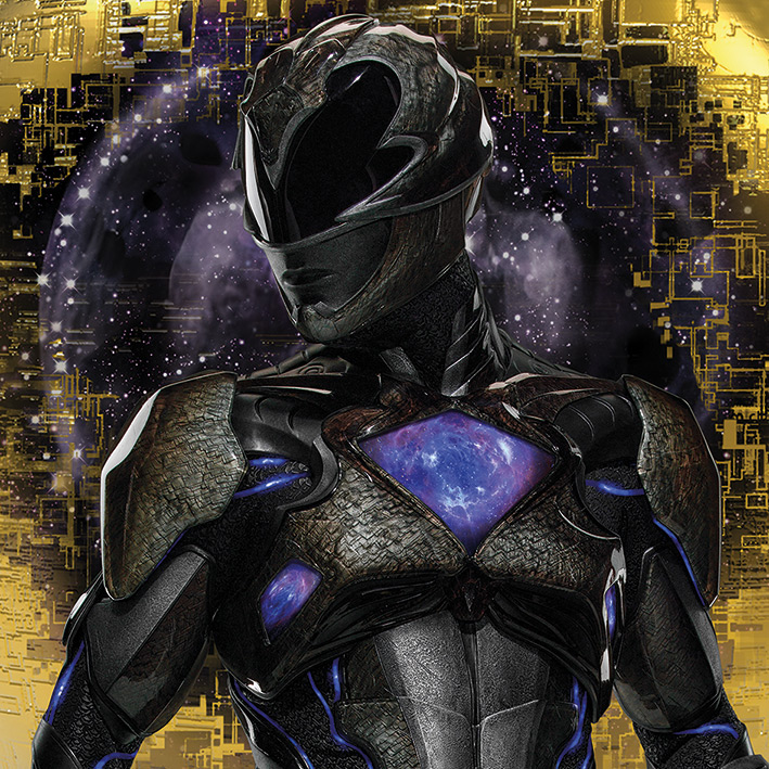 POWER RANGERS MOVIE - Canvas 40X40 '18mm' - Black Ranger Pose ...