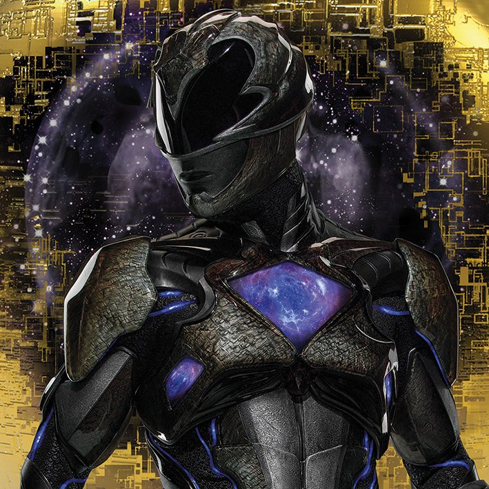 POWER RANGERS MOVIE - Canvas 40X40 '18mm' - Black Ranger Pose ...