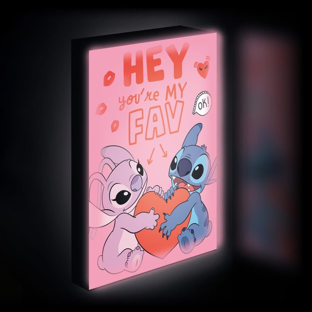 STITCH & ANGEL - Love - Canvas Lumineux 40X30 Cm : ShopForGeek.com ...