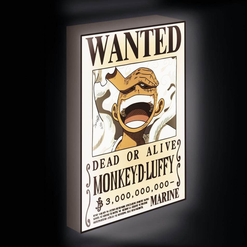 ONE PIECE - Luffy Gear 5 Wanted - Light Canvas 40X30 Cm : ShopForGeek ...