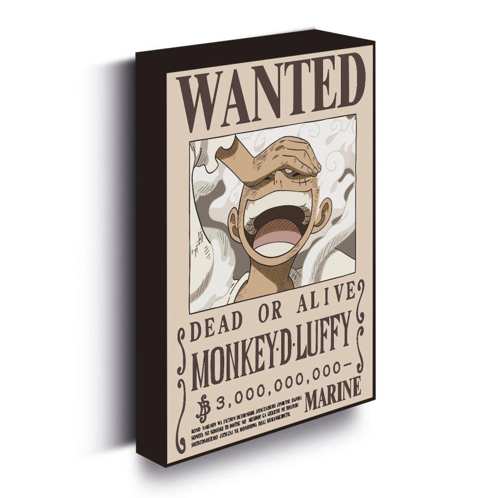 ONE PIECE - Luffy Gear 5 Wanted - Light Canvas 40X30 Cm : ShopForGeek ...
