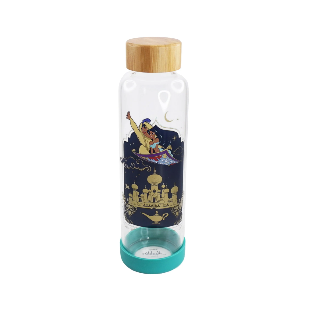 DISNEY - Aladdin - Water Bottle Glass 500ml : ShopForGeek.com: Botella ...