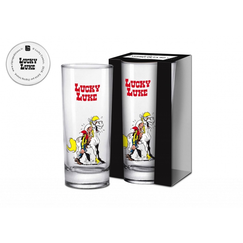 LUCKY LUKE - Long Drink Glass 420 ml - Luke + Jolly Jumper 02 ...