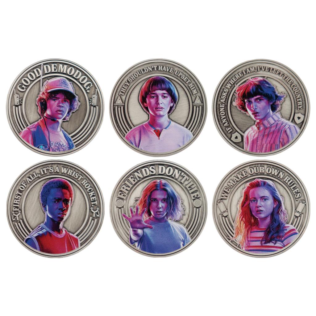 STRANGER THINGS - Yearbook - Album of 6 collection coins : ShopForGeek ...