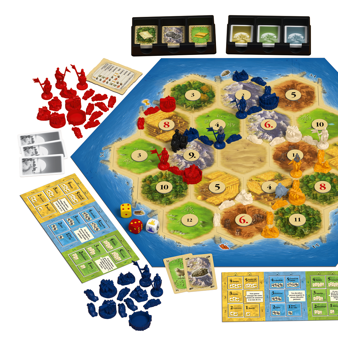CATAN - Extension Villes & chevaliers (FR) : ShopForGeek.com: Board ...