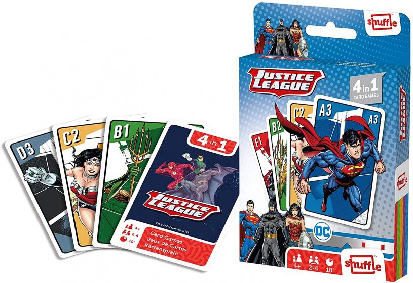 DC COMICS - Justice League - Playing Cards 4 in 1 : ShopForGeek.com ...