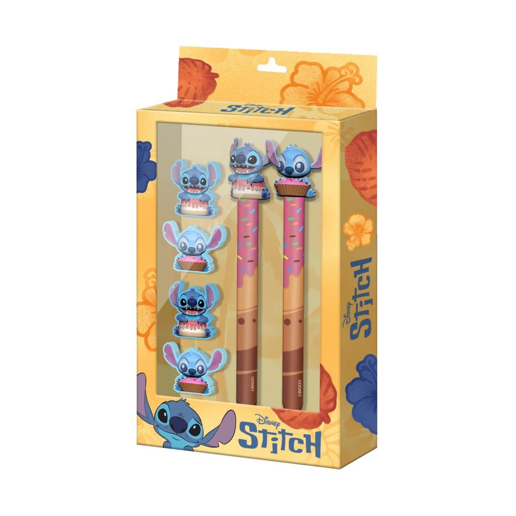 STITCH & ANGEL - Donut - Set of 2 Pencils + 4 Erasers : ShopForGeek.com ...