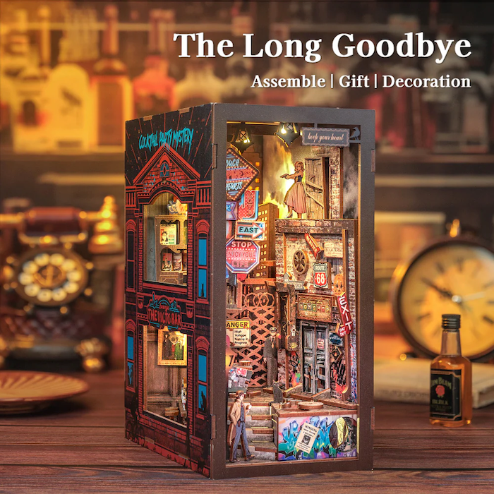 BOOK NOOK KIT - DIY - The Long Goodbye - 238pc + LED Light ...