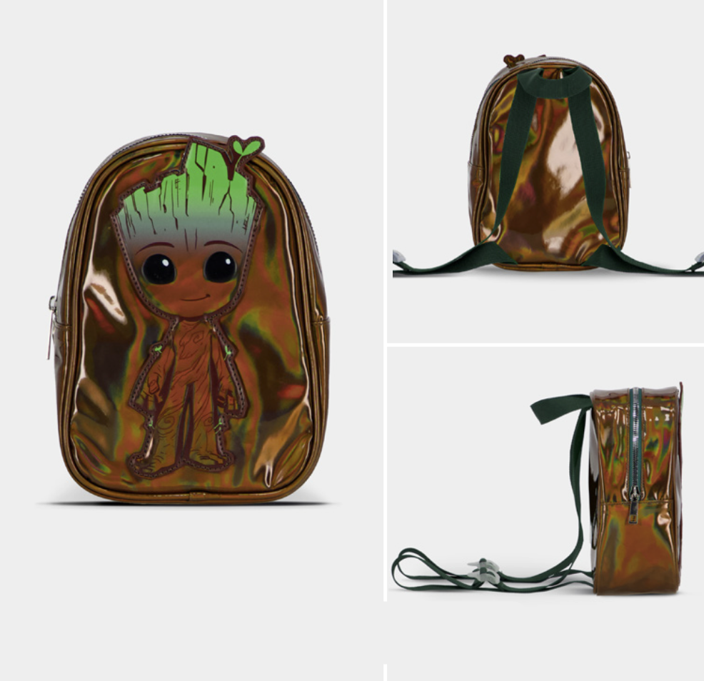 GROOT - Mini Backpack 'Shiny' - 23x 16,5x 9,5cm : ShopForGeek.com: Bag ...