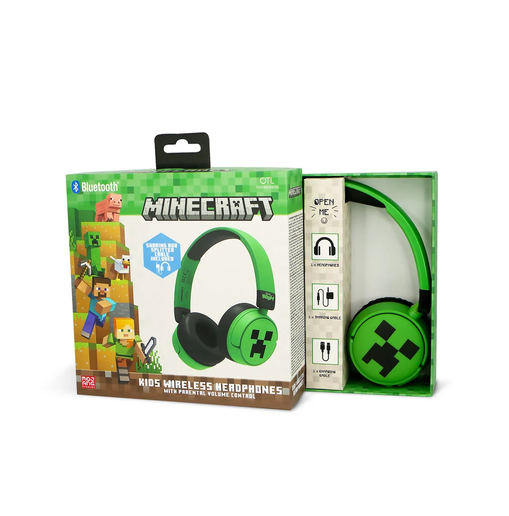 MINECRAFT - Junior Wireless Headphone - Creeper : ShopForGeek.com ...
