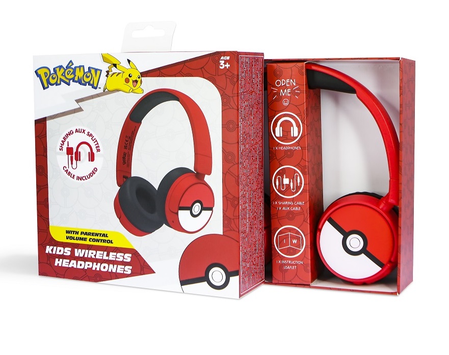 POKEMON - Junior Wireless Headphone - Pokeball : ShopForGeek.com ...