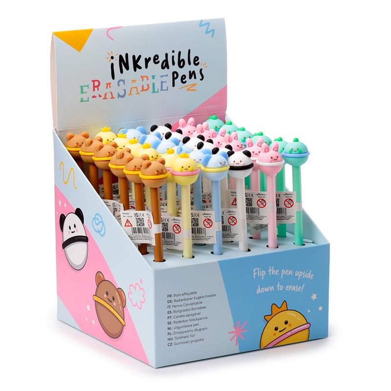 KAWAII - Cute Pets - Head Topper Erasable Gel Pen (Display of 36 pcs ...