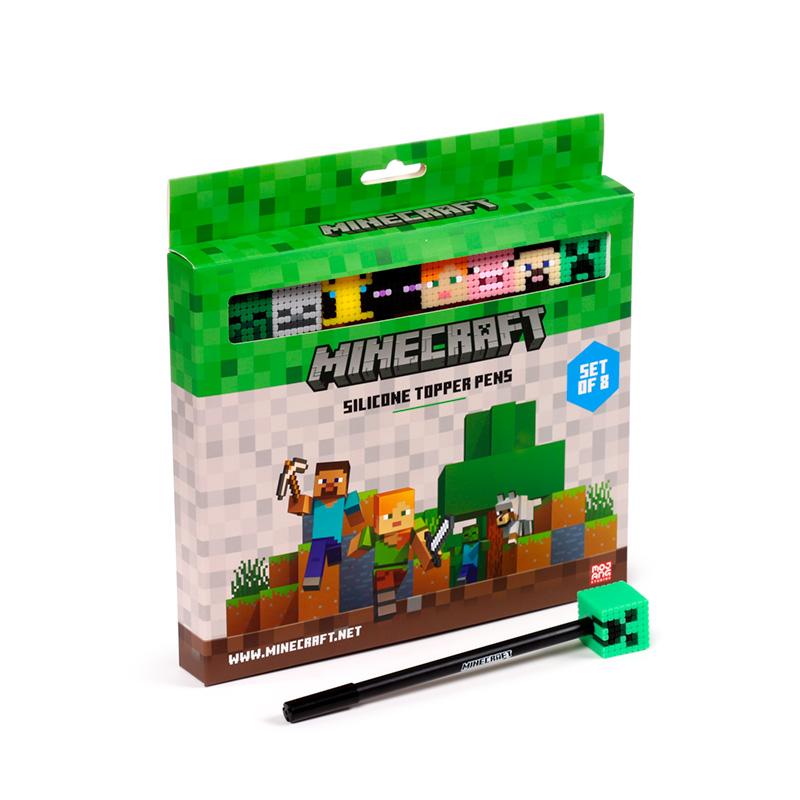 MINECRAFT - Heads - Set of 8 Head Topper Erasable Gel Pen : ShopForGeek ...