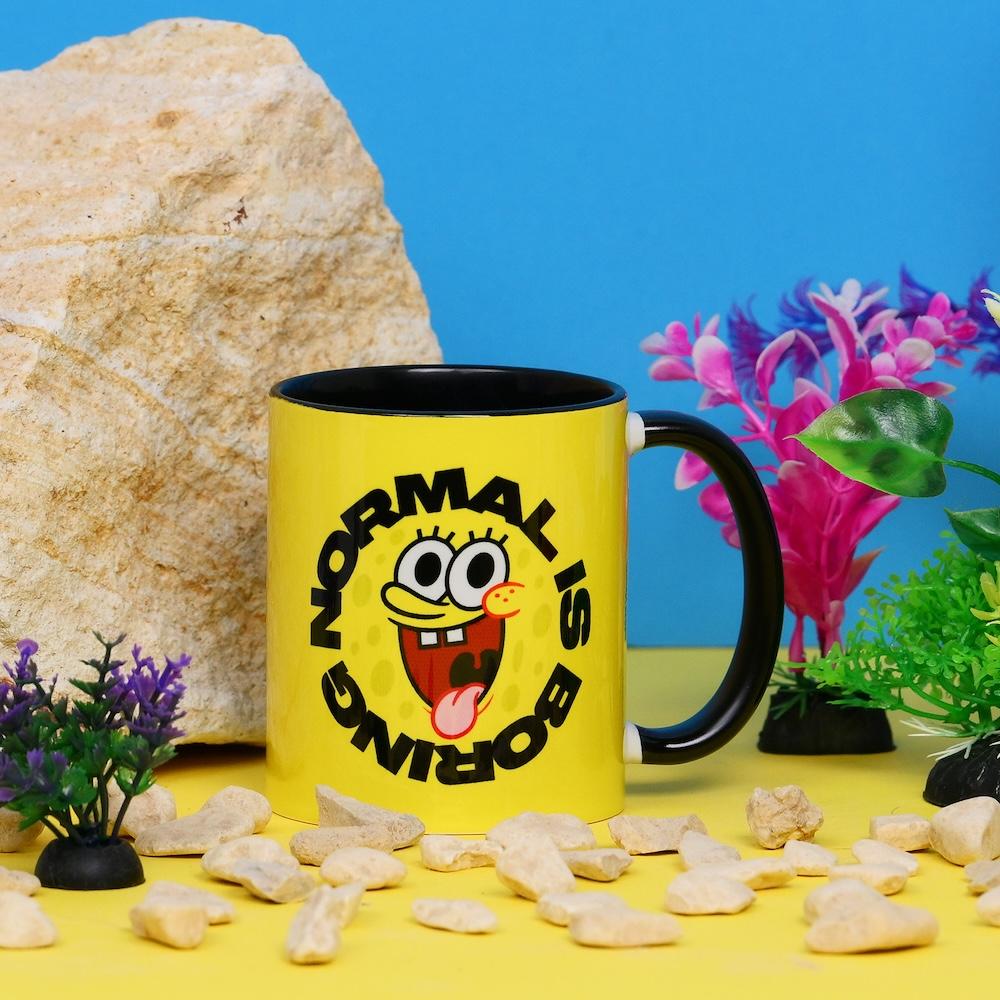 SPONGEBOB - Normal is Boring - Inner Colored Mug - 11oz : ShopForGeek ...