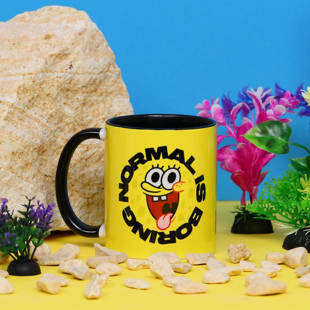 SPONGEBOB - Normal is Boring - Inner Colored Mug - 11oz : ShopForGeek ...